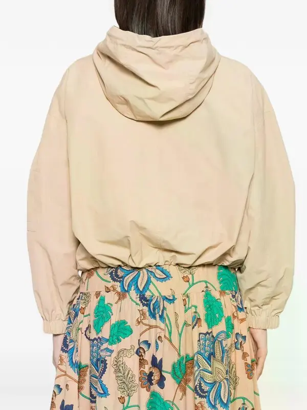 Liu Jo Drawstring Hooded Jacket - Neutrals