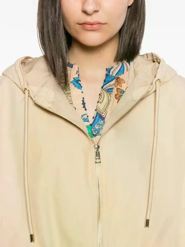 Liu Jo Drawstring Hooded Jacket - Neutrals