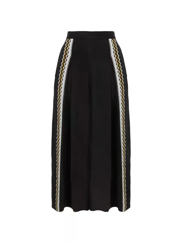 TEMPERLEY LONDON Avalon Embroidered Linen Trousers - Black