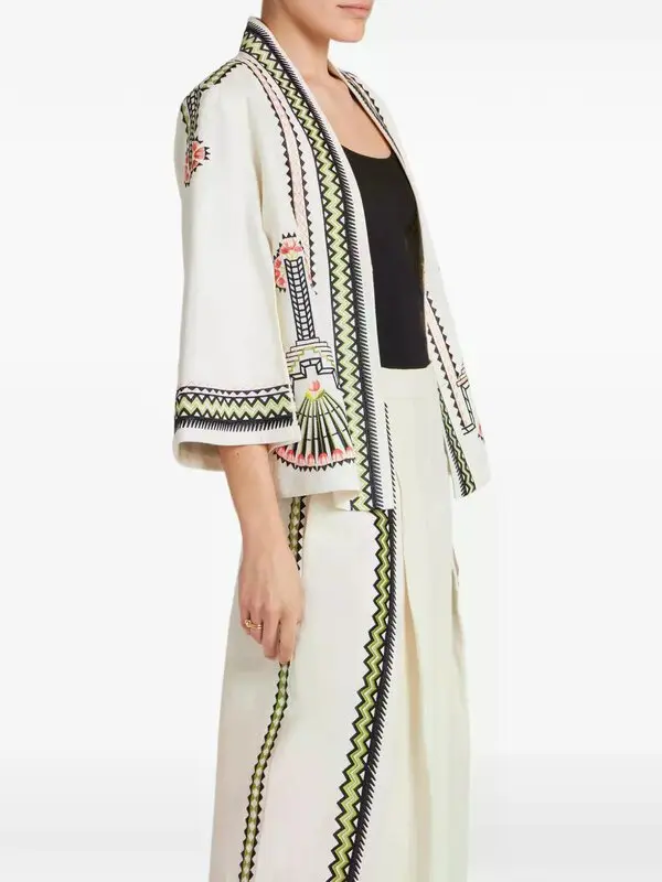 TEMPERLEY LONDON Avalon Embroidered Linen Jacket