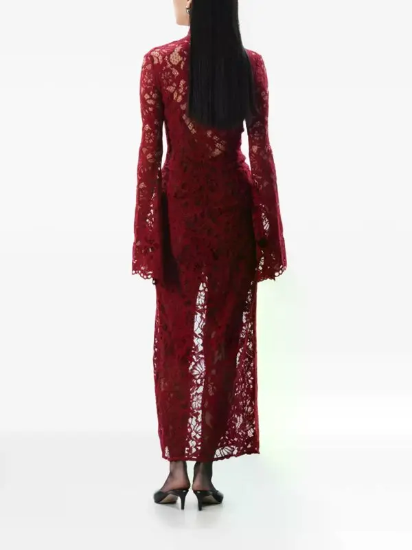 MANURI Lace-up Midi Dress