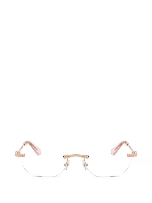 SWAROVSKI Crystal-embellished Rimless Eyeglasses - Pink