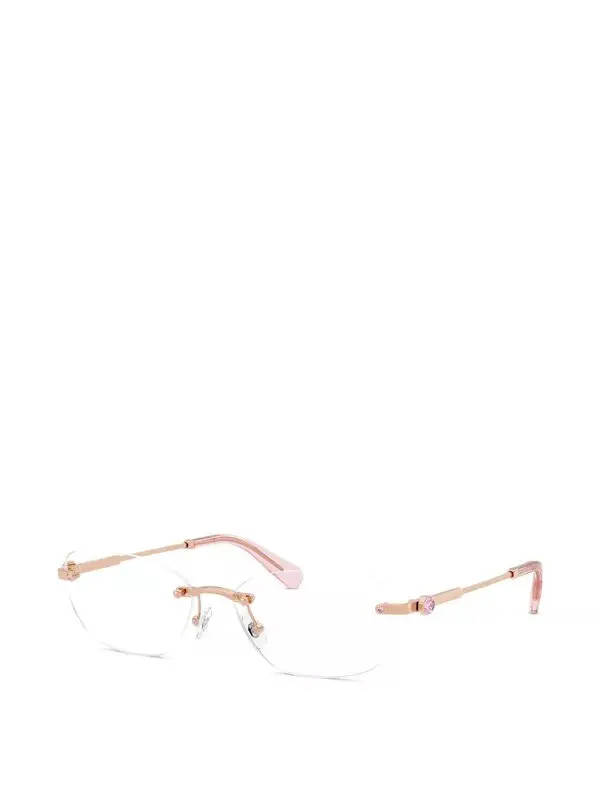 SWAROVSKI Crystal-embellished Rimless Eyeglasses - Pink