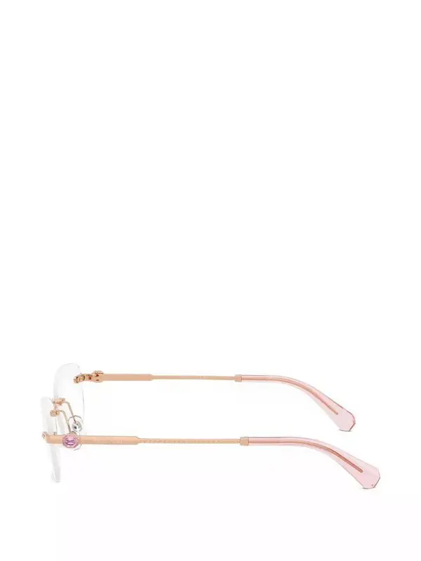 SWAROVSKI Crystal-embellished Rimless Eyeglasses - Pink