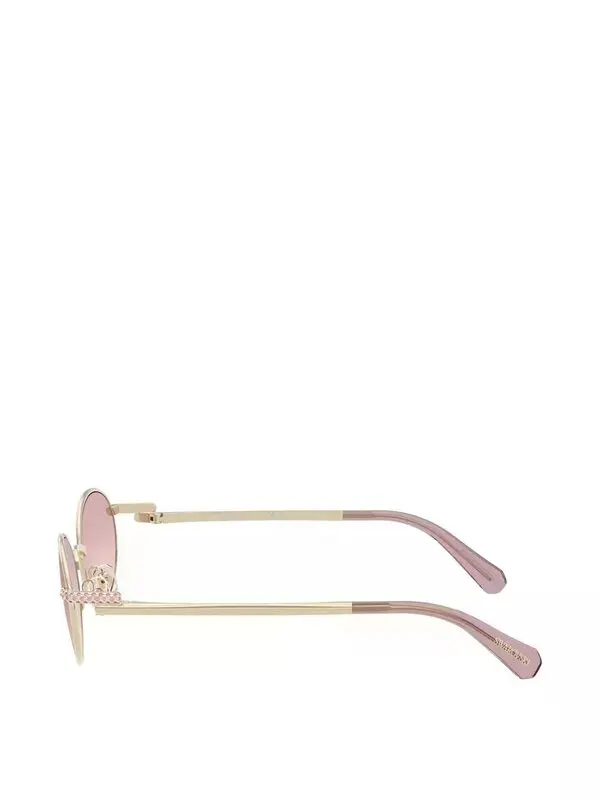SWAROVSKI Crystal-embellished Oval-frame Sunglasses