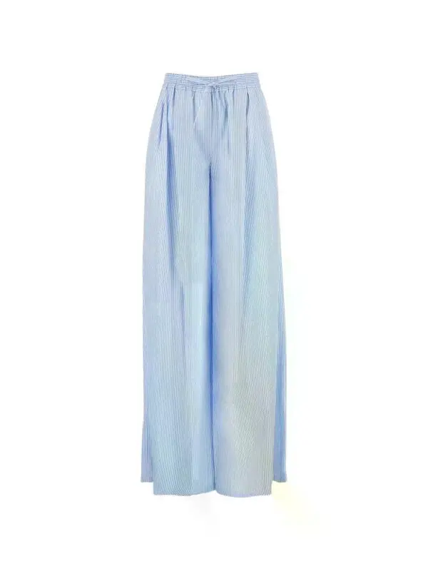 Dolce & Gabbana Striped Pleated Trousers - Blue