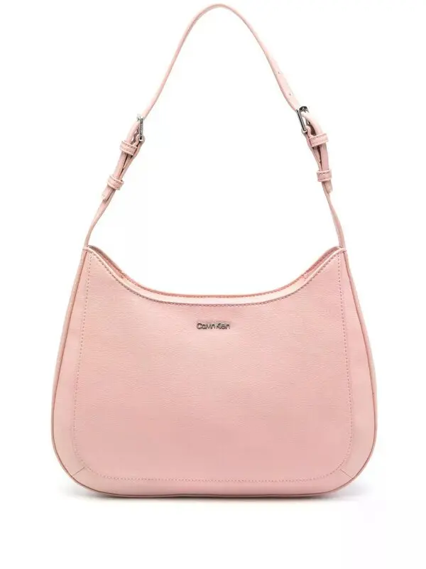 Calvin Klein Logo-embossed Grained Shoulder Bag