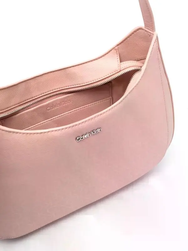 Calvin Klein Logo-embossed Grained Shoulder Bag