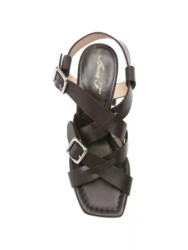 ANNA F. Buckle Strap Heeled Sandals