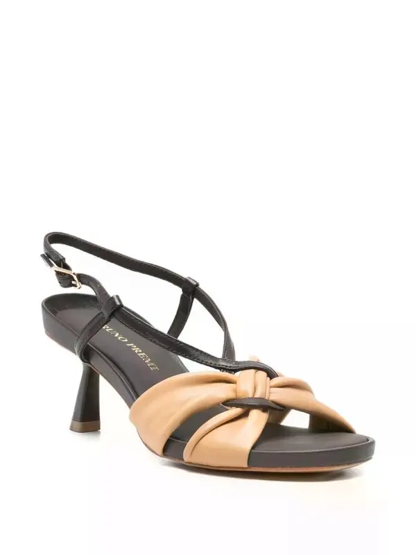 BRUNO PREMI Knotted Slingback Sandals - Neutrals