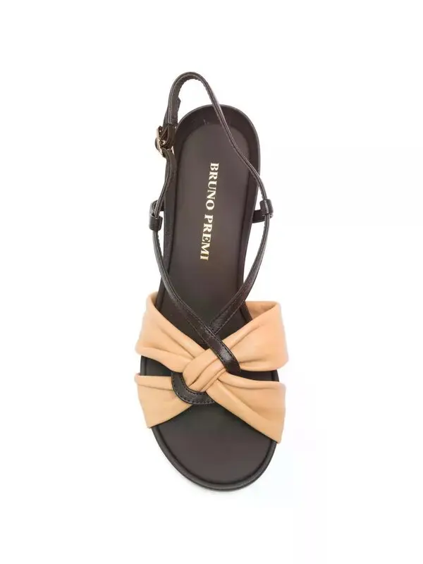 BRUNO PREMI Knotted Slingback Sandals - Neutrals