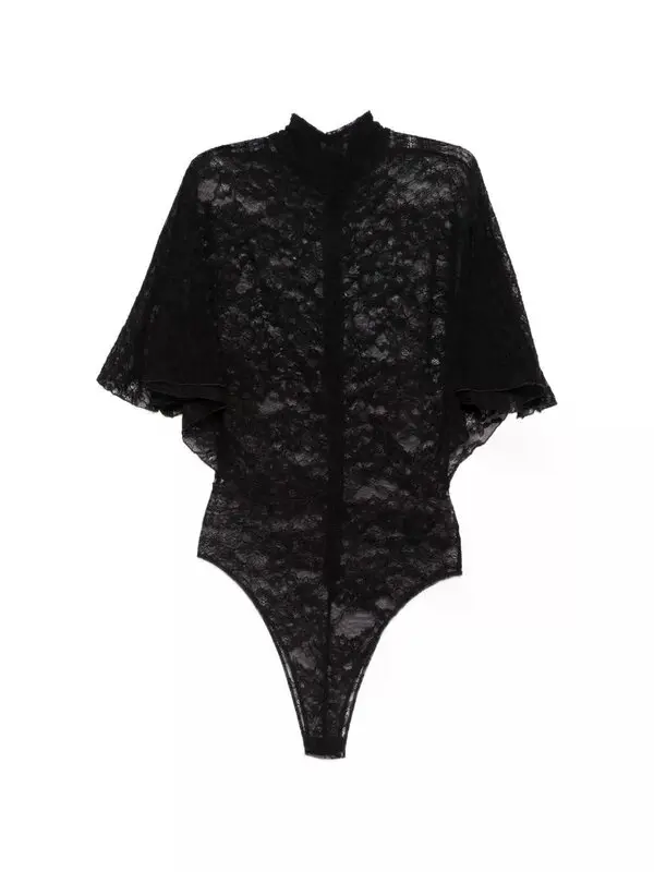 David Koma Lace Cape-sleeve Bodysuit