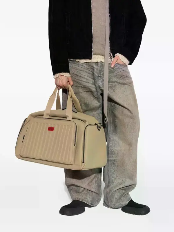 DIESEL® Ribbed Logo-patch Holdall Bag - Neutrals