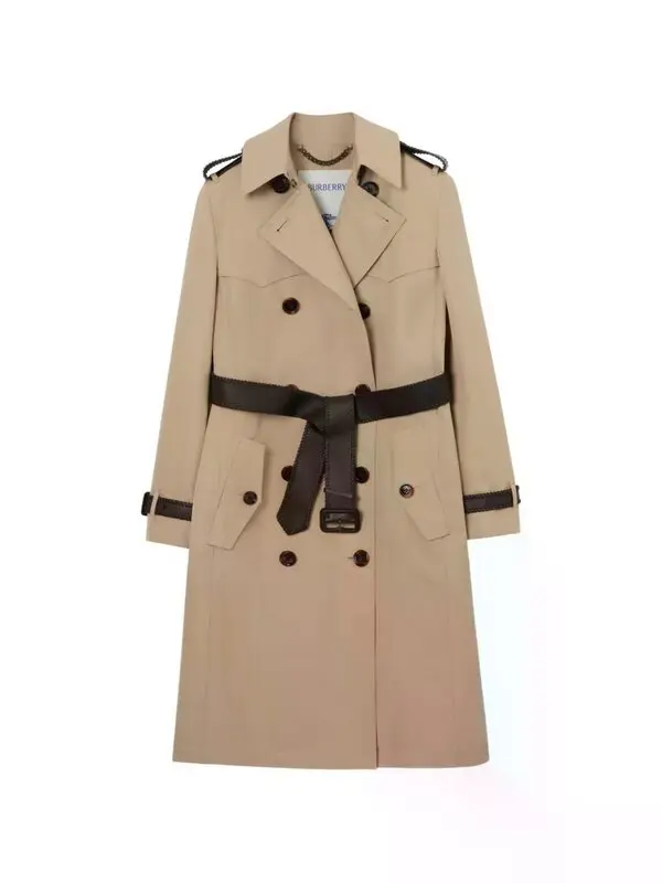 Burberry Long Silk Cotton Foxfield Trench Coat