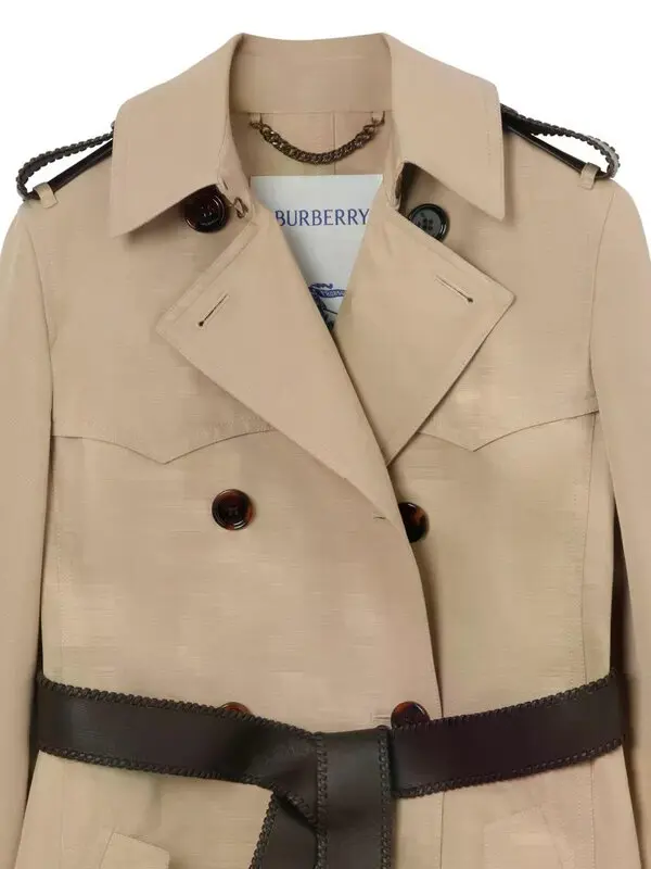 Burberry Long Silk Cotton Foxfield Trench Coat