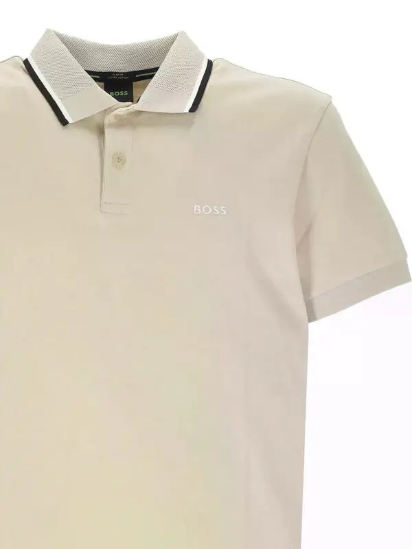 BOSS Logo-print Tipped Polo Shirt