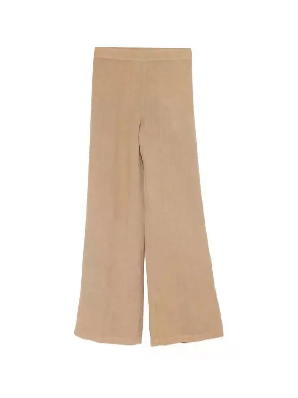 120% Lino Wide-leg Linen Trousers - Neutrals
