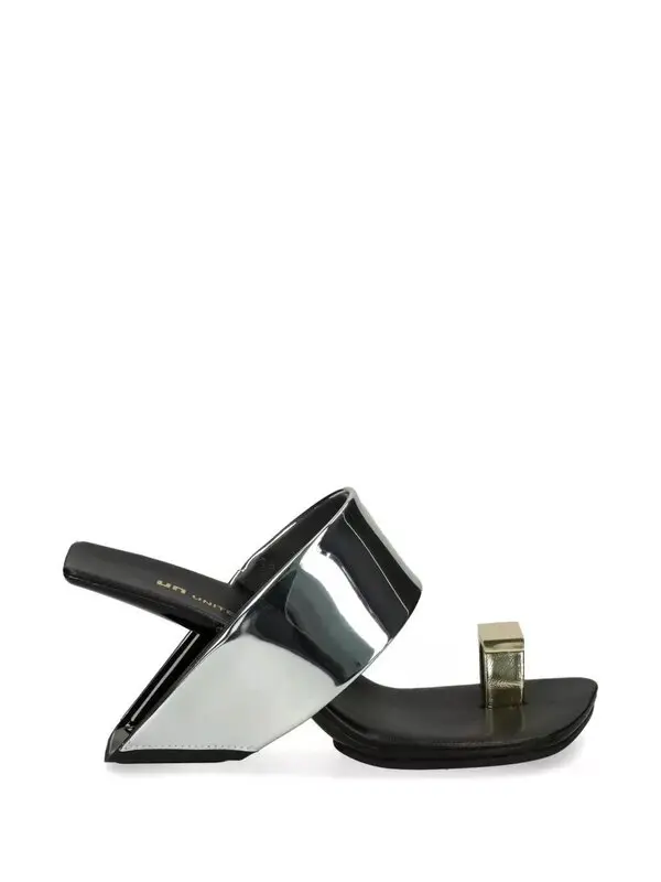United Nude Loop Toe High Metallic-effect Toe-ring Sandals
