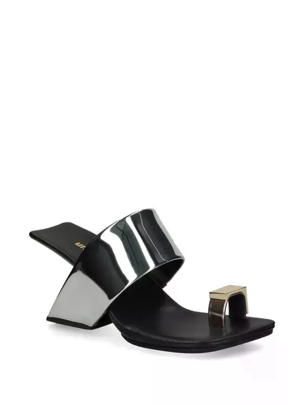 United Nude Loop Toe High Metallic-effect Toe-ring Sandals