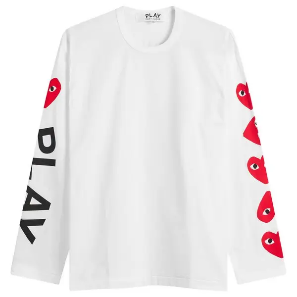 Play Comme Des Garcon Red Heart Long Sleeve T-shirt