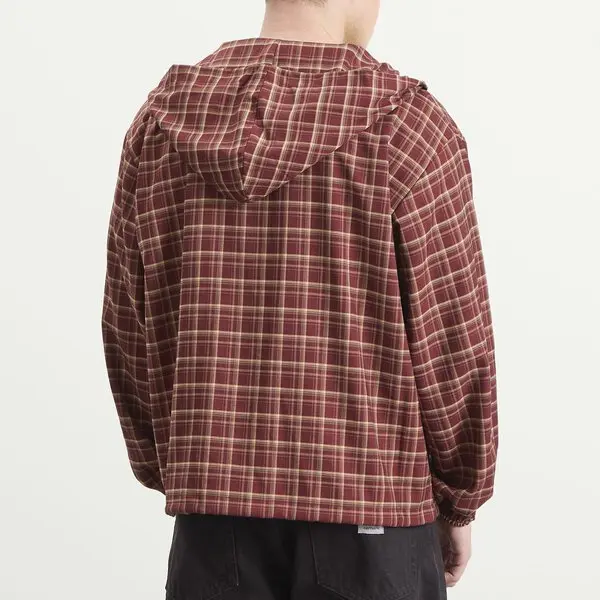 PLEASURES Mallard Plaid Zip Hoodie