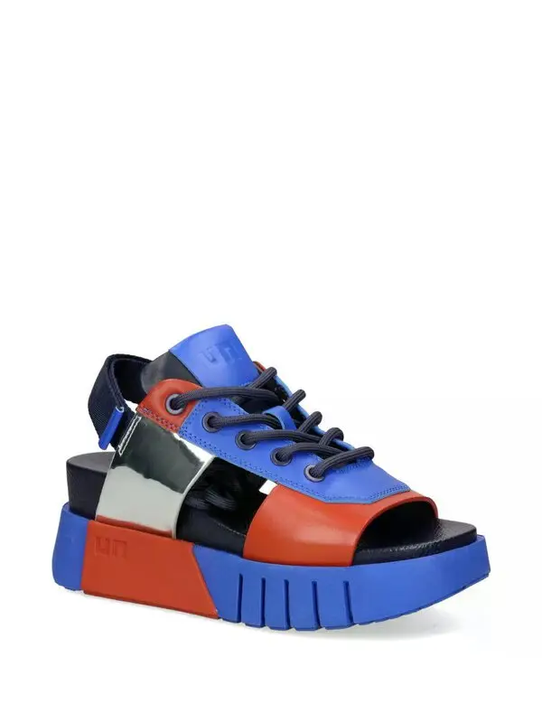 United Nude Delta Sporty Ii Color-blocking Lace-up Sandals - Blue