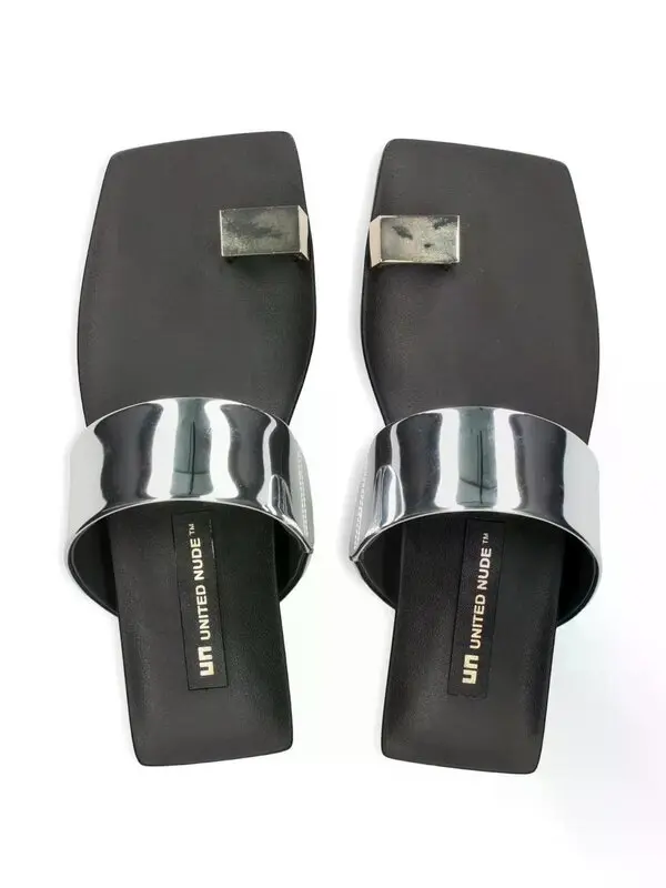 United Nude Loop Toe-loop Sandals - Silver
