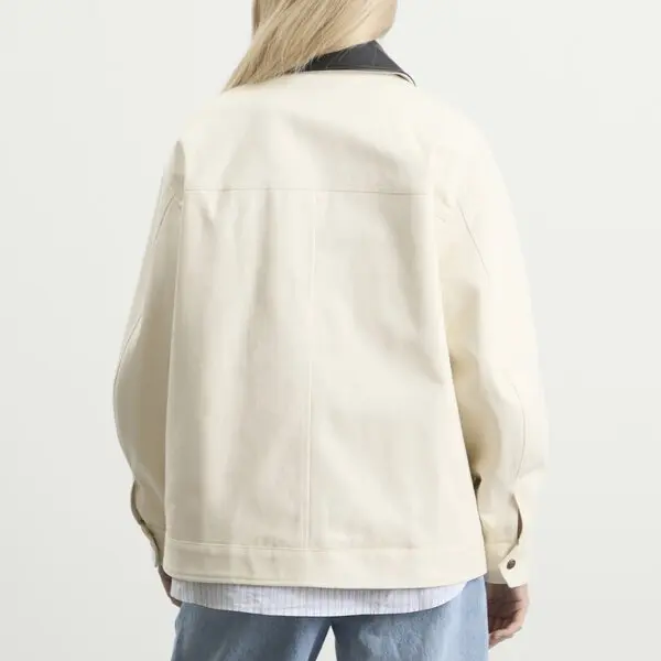 ANINE BING Holden Utility Jacket With Contrast Collar - Ecru