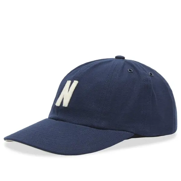 Norse Projects Light Canvas Felt N Cap - Dark Navy