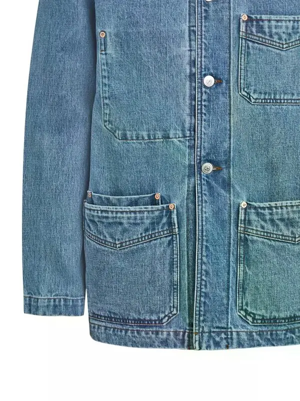 DRAKE'S Washed-finish Denim Jacket