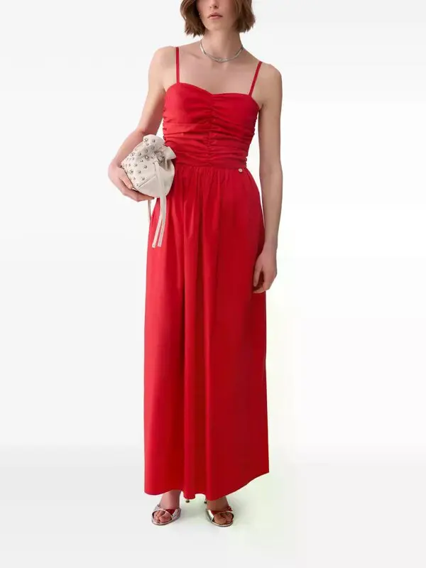 Liu Jo Gathered Poplin Maxi Dress