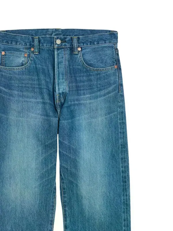 Blue Blue Japan Faded Whiskered-effect Jeans