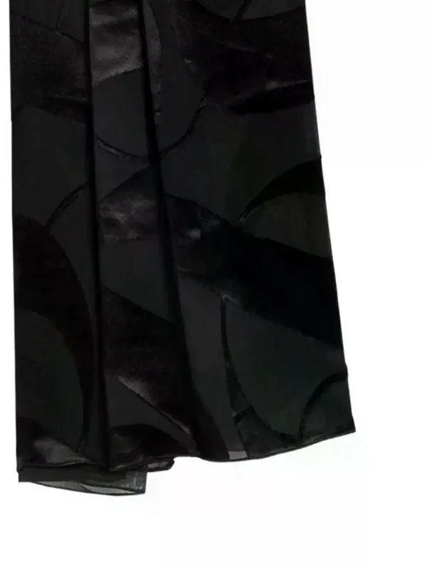 DELOS Cybelle Leaf-pattern Devoré Satin Trousers