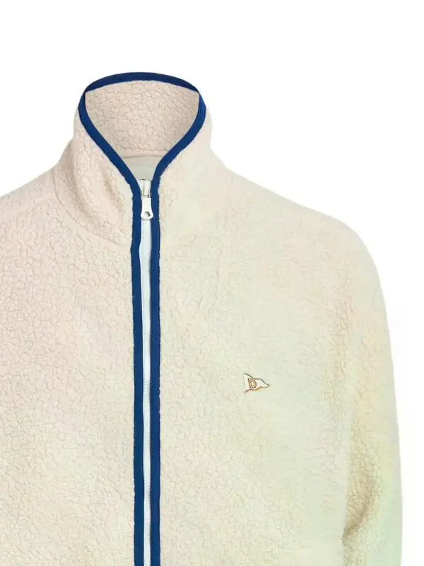 DRAKE'S Fleece Zip-up Jacket - Neutrals