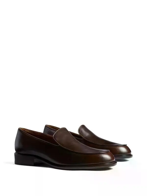 Khaite Miles Loafers In Baby Calfskin - Brown