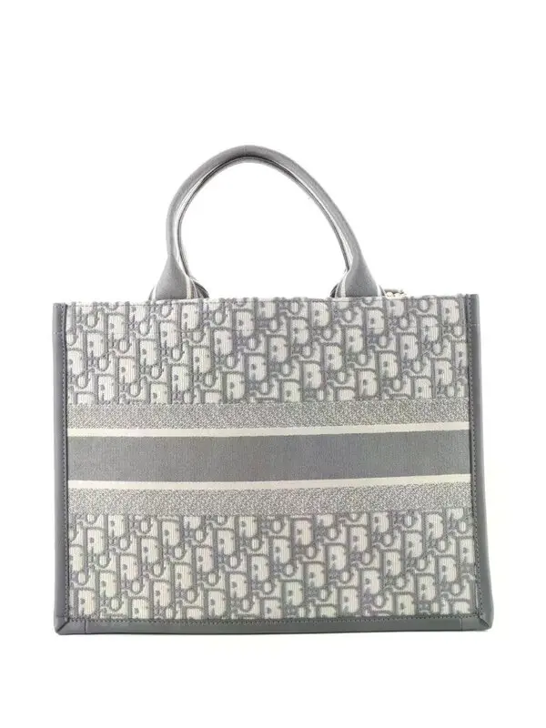 Dior Book Tote With Strap Oblique Canvas Medium