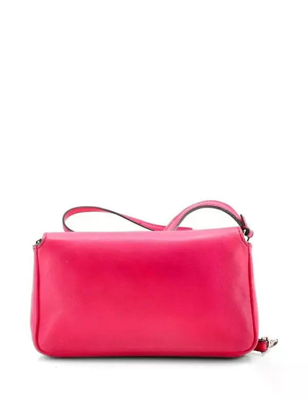 Fendi Leather Micro Baguette Crossbody Bag