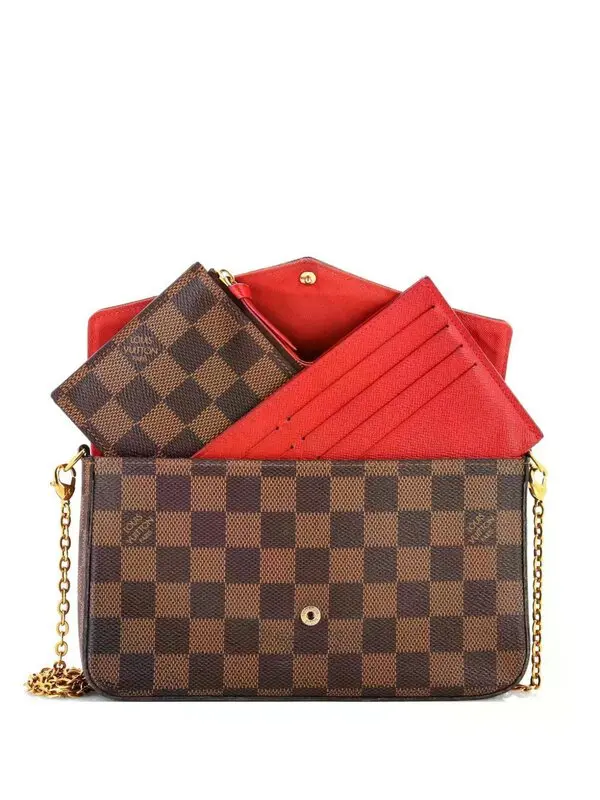 LOUIS VUITTON Felicie Pochette Damier - Brown