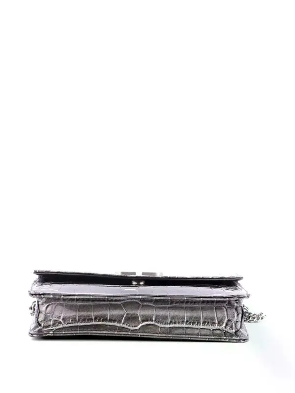 Balenciaga Bb Chain Round Embossed Leather Shoulder Bag