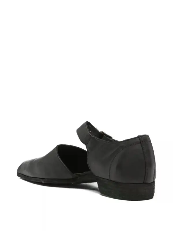Guidi Buckle-strap Cut-out Ballet Flat