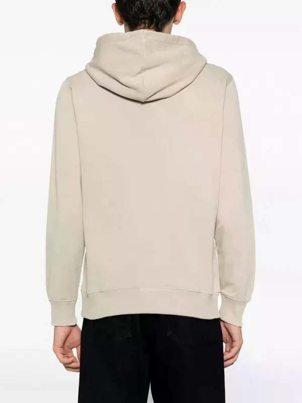 Calvin Klein Logo-print Cotton Hoodie - Neutrals