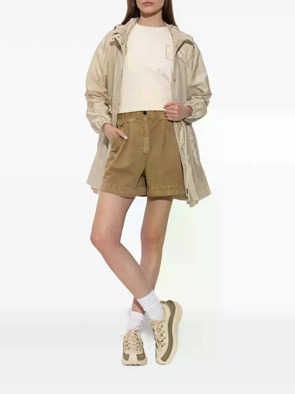 Moncler Pleated Logo-patch Shorts