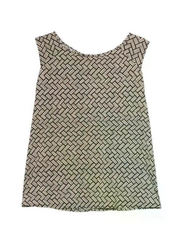 SIYU Geometric-pattern Sleeveless Blouse