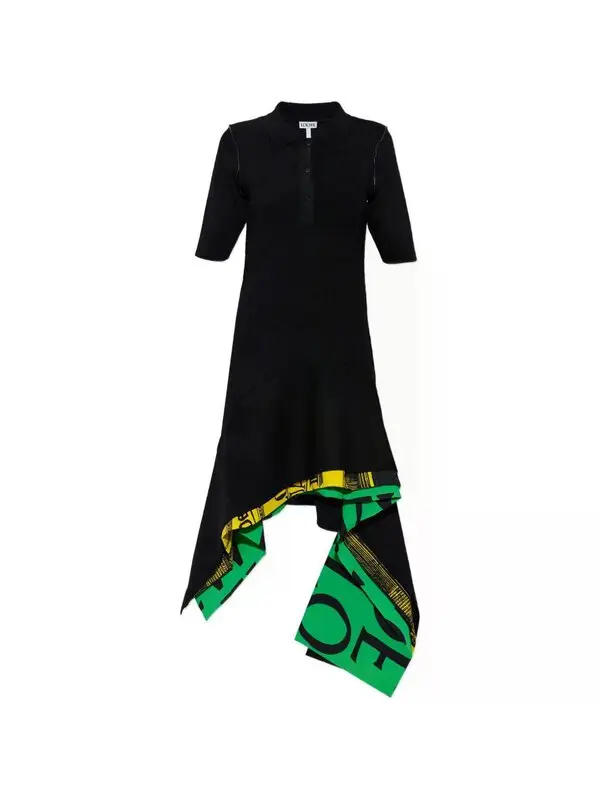 Loewe Asymmetric Graphic-print Dress