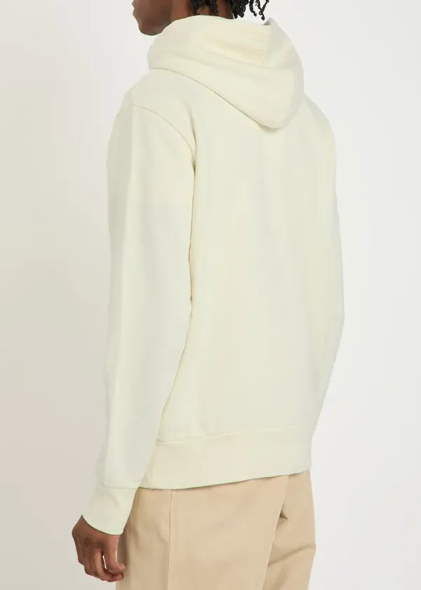 Polo Ralph Lauren Logo-embroidered Hooded Cotton Sweatshirt - Cream