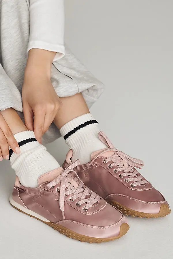 HOFF Bridge Satin Scrunch Sneakers - Rose