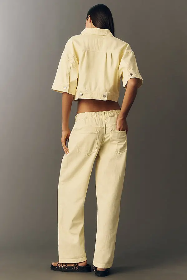 PILCRO Jenna Regenerative Cotton Mid-rise Relaxed Jeans - Lemon