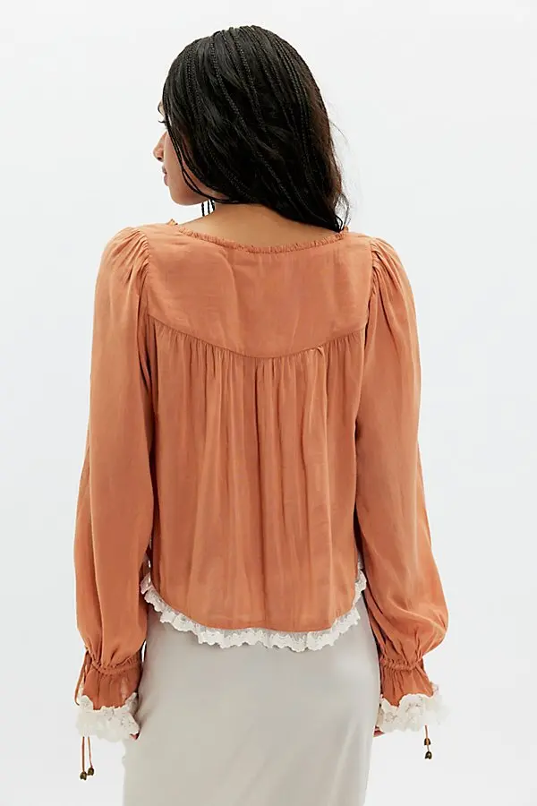 SPELL Poison Peach Blouse