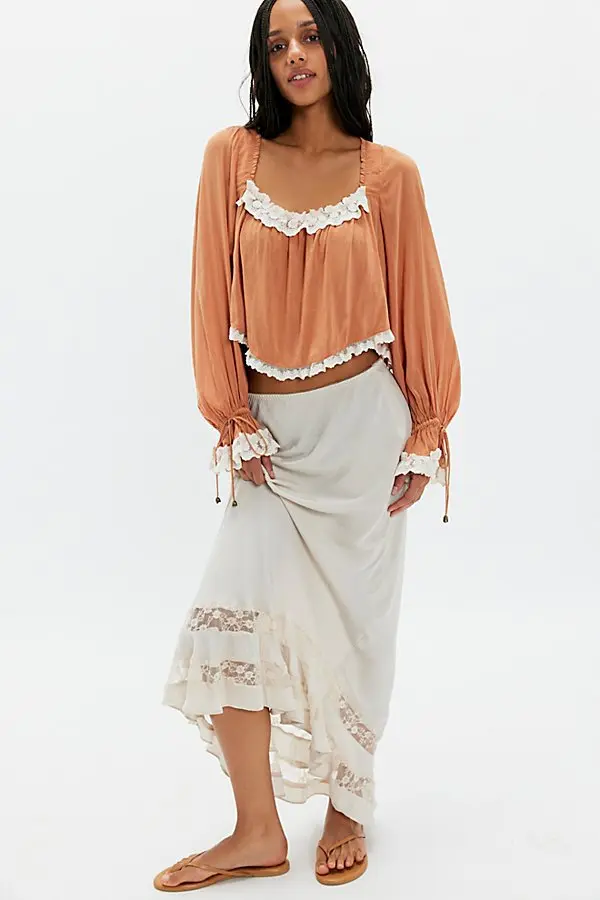 SPELL Poison Peach Blouse