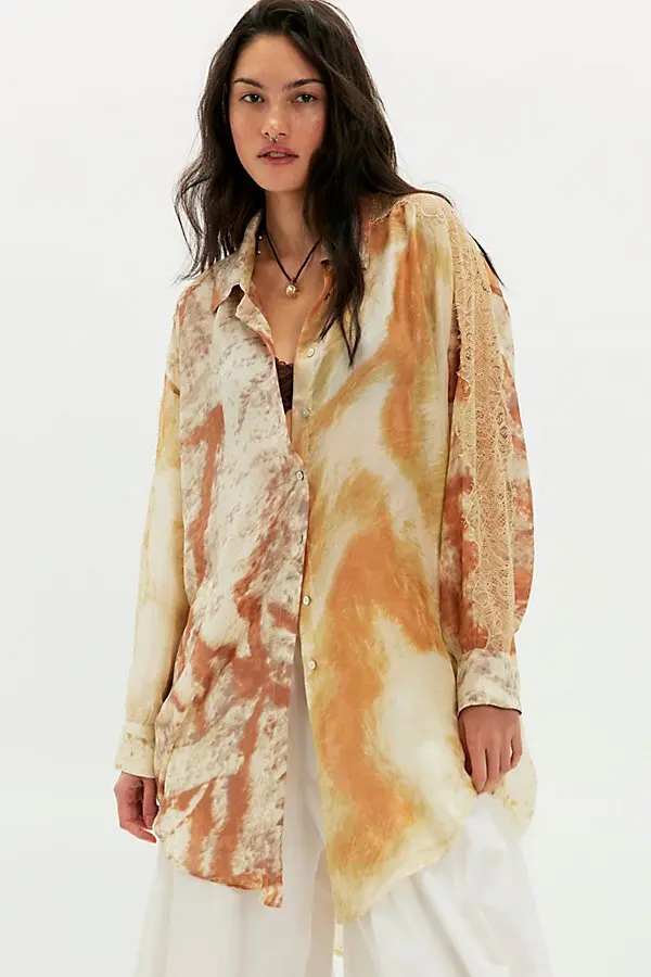 MES DEMOISELLES Smirf Silk Button-down